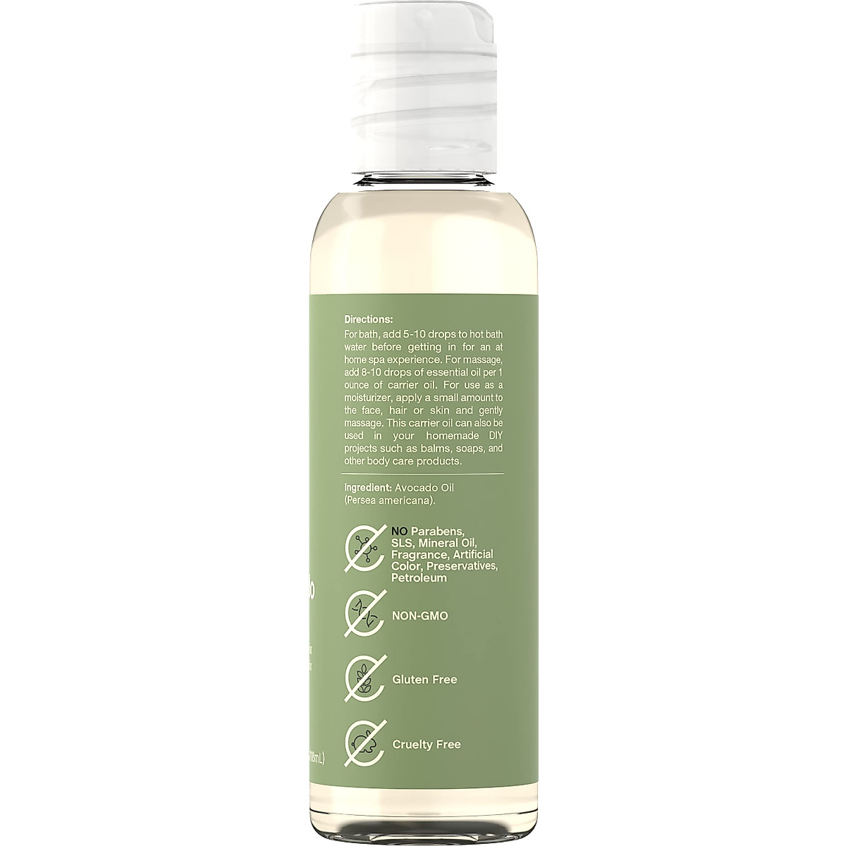 Horbäach Avocado Oil | 4 fl oz | Moisturizing Oil for Face, Hair, Skin and Nails | Free of Parabens, SLS, & Fragrances | Coera