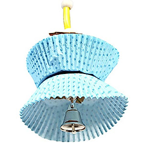 Bonka Bird Toys 1080 Cane Cake Foraging Parrot cage Toys Cages Shredder Cockatiel Quality Product Hand Made in The USA