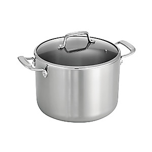 Tramontina Covered Stock Pot Tri-Ply Clad 8 Qt, 80116/038DS