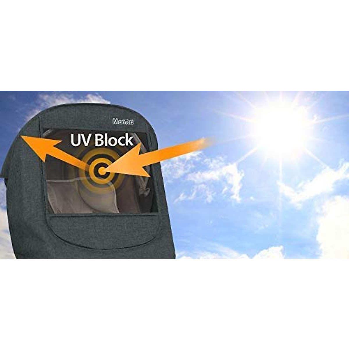 Manito Melange Infant Carseat Weather Shield (Black)