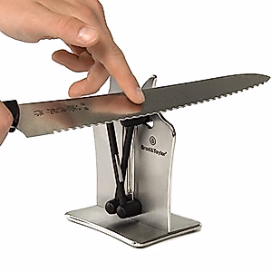 Brod & Taylor Professional Knife Sharpener | 3-Action Tungsten Carbide (Stainless Steel)
