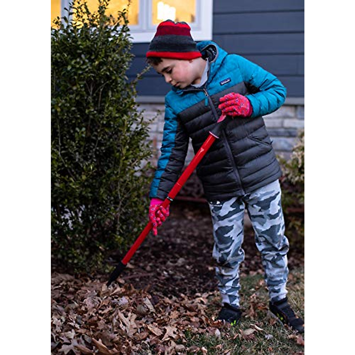 G & F Products 1823-3 JustForKids Soft Jersey Kids Garden Gloves, Kids Work Gloves, 3 Pairs Green/Red/Blue per Pack