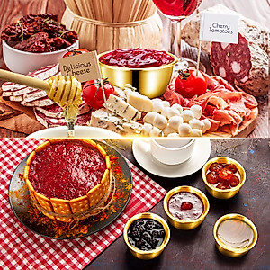 Mlurcu Cheese Butter Spreader Knives Set Charcuterie Board Accessories Stainless Steel Spreader Knives Forks Spoons Mini Serving Tongs Small Dipping Bowls Toothpick Flags Utensils for Pastry Making