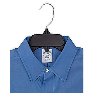 HangOn Shirt Hangers Recycled Plastic with Notches, Black, 19 Inch Pack of 25 (HORB479)