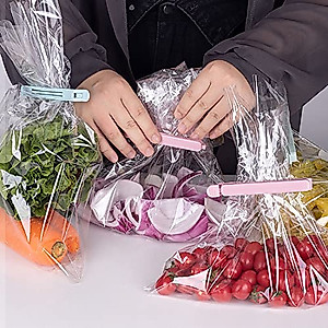 Semjikoy 30 Pack Sealing Clip Bag Plastic Bag Sealing Clips Snack Bag Plastic Sealing Clip 4.7 Inches& 6 Inches