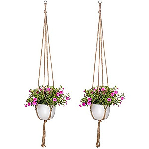 EBOOT 2 Pack 48 Inches Plant Hanger Flower Pot Plant Holder for Indoor Outdoor Decorations, Large, 4 Legs