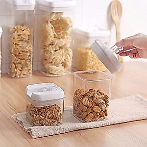 PDGJG PP Plastic Food Storage Container 0.5L 0.8L 1.2L Seal Cereal Jar Dried Fruit Jam Storage Box Easy Lock Lids To Keep Food Fresh (Size : 1.2L)
