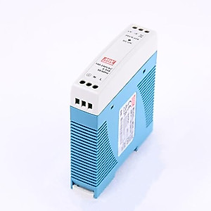 DynMach MDR-10-24 DIN Rail Mounted Power Supply - Input: 85-264VAC; Output: 12VDC, 0.42A, 10W; High Efficiency and Stability, Engineered for Small Scale Industrial Applications