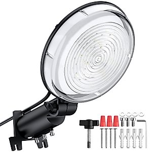 EYPINS LED Barn Light, 50W 6000LM Dusk to Dawn Outdoor Lighting with 150° Adjustable Photocell, 6500K Daylight Street Light, IP66 Waterproof Security Flood Lights for Barn Garage Yard Farm Warehouse