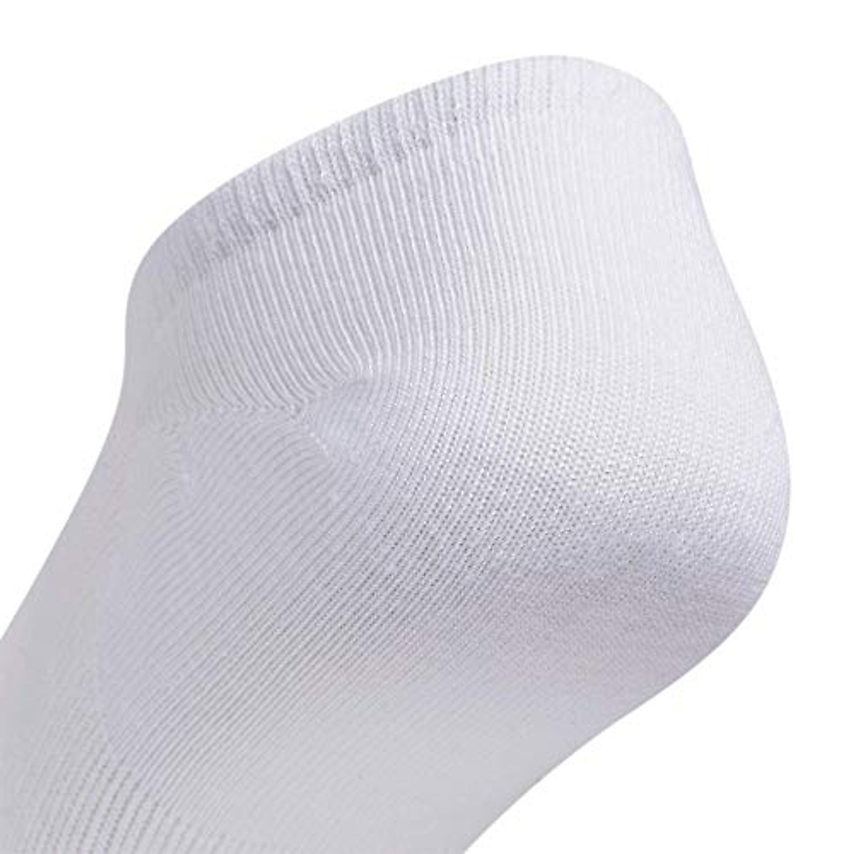 adidas Men's Superlite Super No Show Socks (6-Pair), White/Black, Large