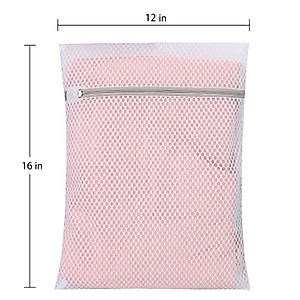 12 x 16 Inches Durable Honeycomb Mesh Laundry Bags,2Pcs/3Pcs lingerie bags for Laundry (Set of 2(12Inch×16Inch))