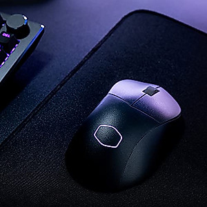 Cooler Master MM731 Wireless Gaming Mouse Black, Adjustable 19,000 DPI, Palm|Claw Grip, 2.4GHz|Bluetooth, PixArt Optical Sensor, Ultraweave Cable, PTFE Feet, RGB Lighting (MM-731-KKOH1)