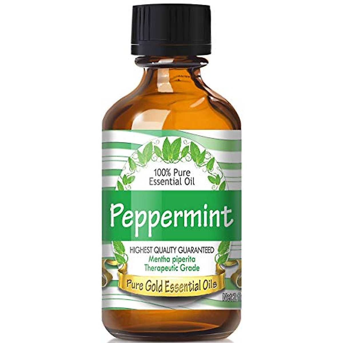 Pure Gold 60ml Oils - Peppermint Essential Oil - 2 Fluid Ounces - Peppermint Oil