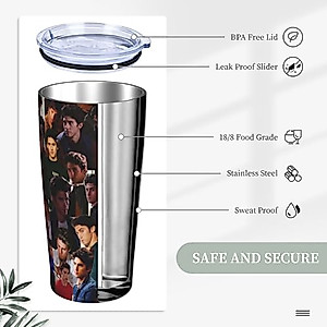 OAEWRE Milo Actors Ventimiglia Stainless Steel Mug Insulated Tumbler Coffee Mugs with Lids and Straw Double Wall Vacuum Cup 20oz