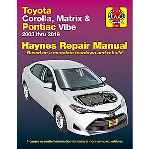 Toyota Corolla (03-19) & Matrix (03-14) & Pontiac Vibe (03-10) Haynes Repair Man
