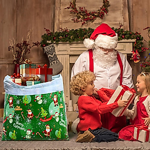 Large Christmas Gift Bags,3 Pack 36" x 44" Extra Large Christmas Gift Bag with Tag & Tie,Jumbo Gift Bag,Christmas Giant Gift Bags,Huge Plastic Gift Bags for Xmas Party Favors Supplies Gift Wrapper