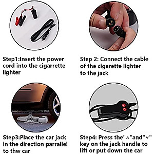 Simpleout Electric Car Jack Kit - 3 Ton Vehicle Floor Jack Cars and Truck Scissor Jack Lift Trailer Jack Stands Roadside Emergency Tire Repair Kit with Power Impact Wrench