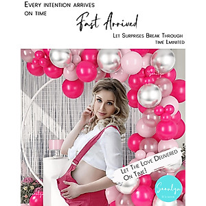 Soonlyn Pink Balloon Arch Kit 12ft Girl's Hot Pink Balloon Garland kit Theme Female Gift for Birthday Baby Shower Wedding Bridal Shower