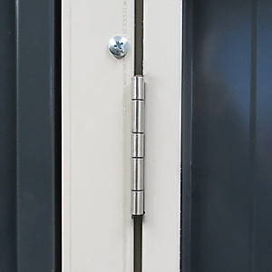 Outsunny 4' x 6' Steel Garden Storage Shed Lean to Shed Outdoor Metal Tool House with Lockable Door and 2 Air Vents for Backyard, Patio, Lawn