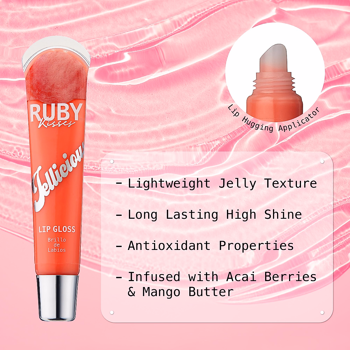 Ruby Kisses Jellicious Mouth Watering Lip Gloss (JLG01 & JLG04 & JLG13)
