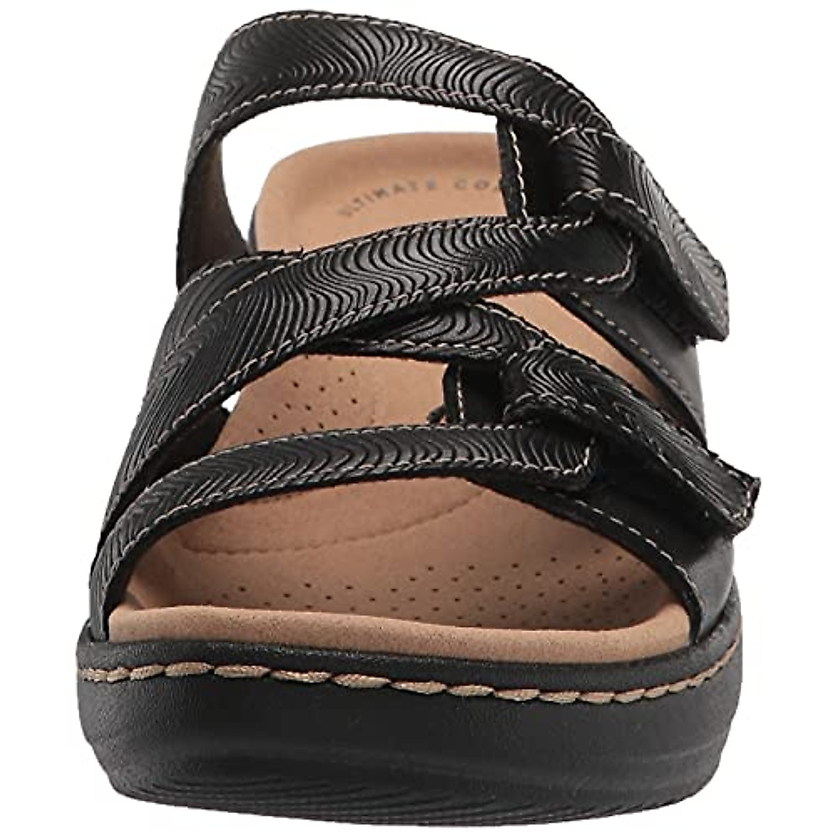 Clarks womens Merliah Karli Sandal, Black Leather, 9 US