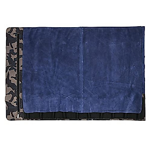 Leather Knife Roll Storage Bag, Elastic and Expandable 10 Pockets, Adjustable/Detachable Shoulder Strap, Travel-Friendly Chef Knife Case (Camo Green, Leather)