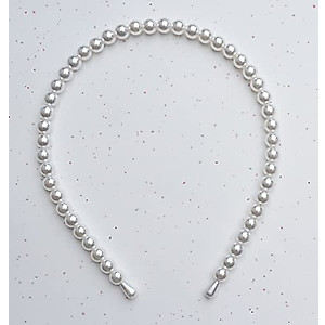 Ruwado 2 Pcs Pearl Headband with Faux Peal Vintage Headpiece Cute Hair Loop Accessories for Women Girls Wedding Gathering Casual Parties Bridal Supplies (Pearl - 8 mm)