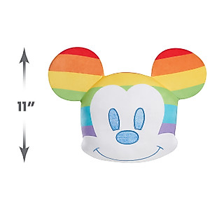 Just Play Disney Pride Character Head Plush Mickey Mouse, Kids Toys for Ages 2 Up, Amazon Exclusive