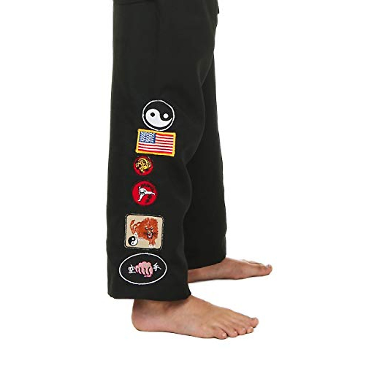 Kids Black Cobra Kai Costume Boys, Sleeveless Karate Gi Uniform Halloween Outfit X-Small