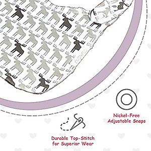 Regaroo - All-Around Waterproof Cotton-Lined Baby Bibs, Baby Essentials for Baby Clothes Protection, Unisex Baby Stuff, Baby Products, Natural and Rustic (5-Pack)