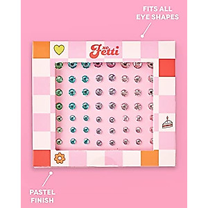 xo, Fetti Pastel Diamond Rhinestone Face Gems - 1 Set | Rainbow Birthday Accessories, Crystal Bachelorette Party, Pride, Rave, Festival