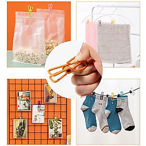 30Pack Chip Clips, 2 Inch, Vibrant Colors, Utility Steel PVC-Coated Clips，Food - Paper Holder, Clothesline Clip for Laundry Hanging, Kitchen Bags, Multipurpose Clothes Pins