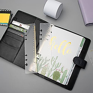 10pcs A5 Bookmark Ruler Gold/Silver Stamping Binder Divider Straight Ruler Page Markers Today Page Finders PP Ruler Bookmark for 6-Rings Planner Notebook Handbook Bookmarks