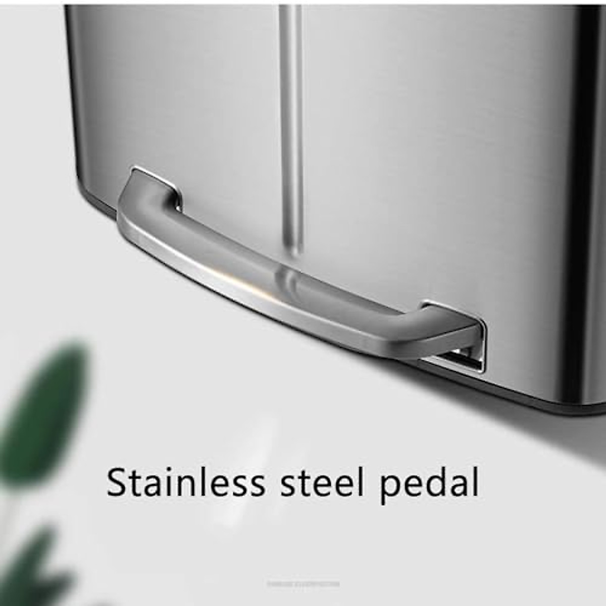 AAMNA 13 Gallon/48L Step Trash Can w/Lid Stainless Steel Garbage Can with Dual Compartment Large Capacity Foot Pedal Kitchen Recycle Waste Bin