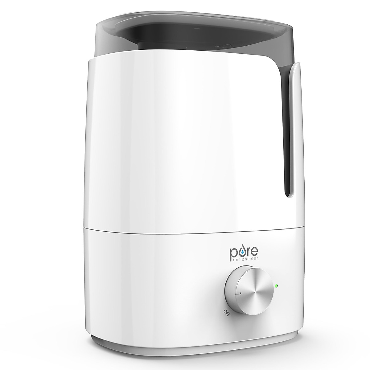 Pure Enrichment HUME Ultrasonic Cool Mist Humidifier - Easy-Clean 3.5L Tank Lasts up to 50 Hours; Whisper Quiet, & Auto Shut-Off for Large Living Rooms, Basements, Bedrooms, Nurseries, & Plants