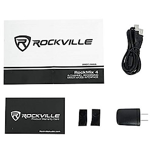 Rockville RockMix 4 Channel Mic/Instrument Pro Recording Mixer+USB Interface/EQ