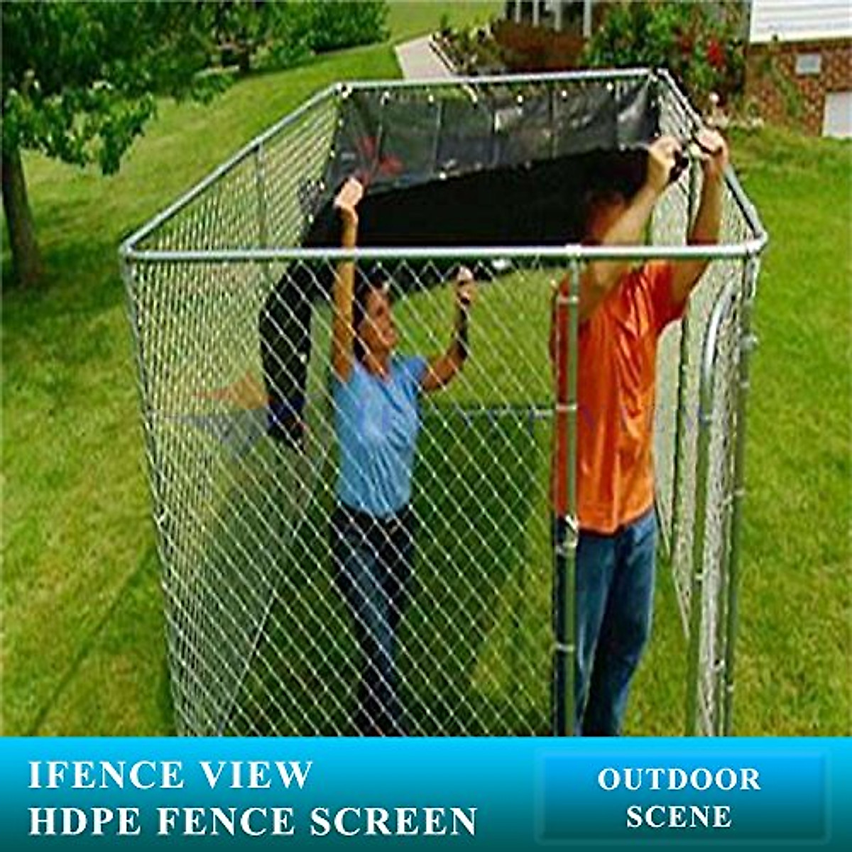 Ifenceview 4'x5' to 4'x50' Black Shade Cloth Fence Privacy Screen Fence Cover Mesh Net for Construction Site Yard Driveway Garden Pergolas Gazebos Canopy Awning UV Protection 180 GSM (4'x5')