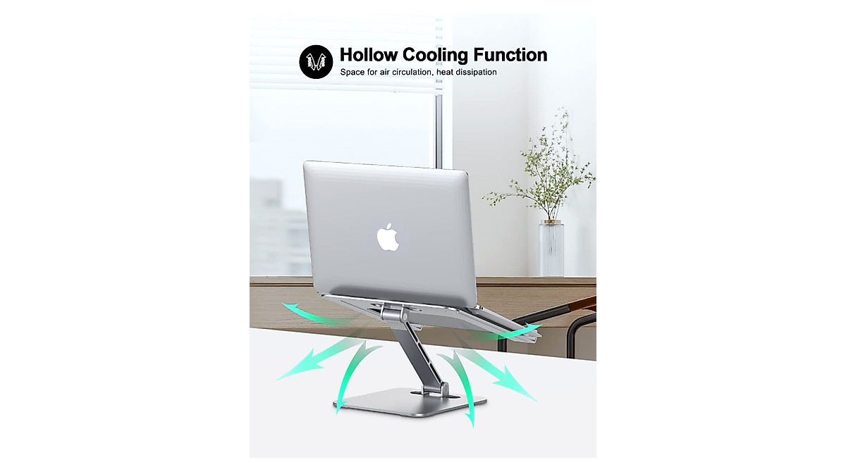 RIWUCT Ergonomic Foldable Laptop Stand - Adjustable Riser