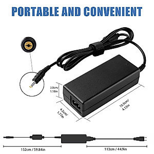 12V Ac Dc Adapter Power Cord for Insignia 19" 20" 24" 28" 32" LED HDTV HD TV NS-32D312NA15, NS-32D220NA16, AY060A-ZF122, NS-24ED310NA15, NS-19E310A13 NS NS-24E200NA14 NS-32D420NA16 Power Supply Cord