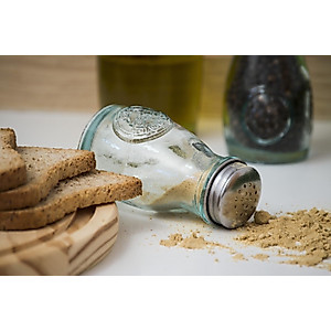 Vidrios San Miguel, 4oz Salt And Pepper Shakers, With Stainless Steel Cover (set Of 2), Made Of 100% Recycled Glass, Small Spice Shakers, Cute Kitchen Decoration, Made In Spain.