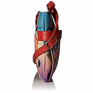 Anna by Anuschka womens Zip-top Organizer With Snap Side cross body handbags, Turkish Pottery, One Size US