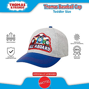 Nickelodeon Boys’ Thomas & Friends Baseball Cap – Thomas The Tank Engine Hat, Size Ages 2T-4T, Thomas Grey