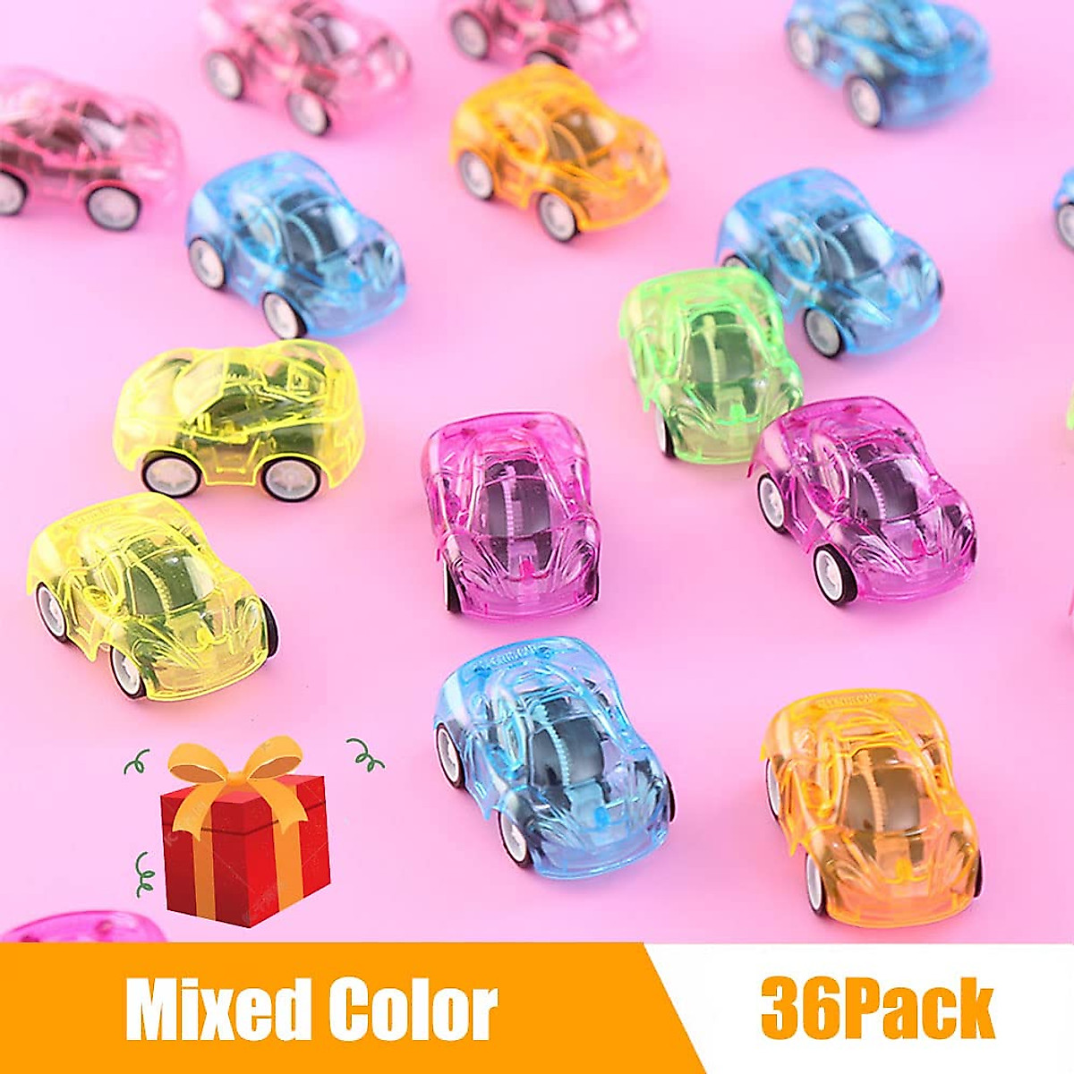 Speedy Panther 36 Pcs Mini Pull Back Cars Set, Pull Back Race Vehicles for Kids, Bulk Party Favors Toys for Treasure Box, Classroom Prizes, Pinata Fillers, Goodie Bag Stuffers for Boys Girls