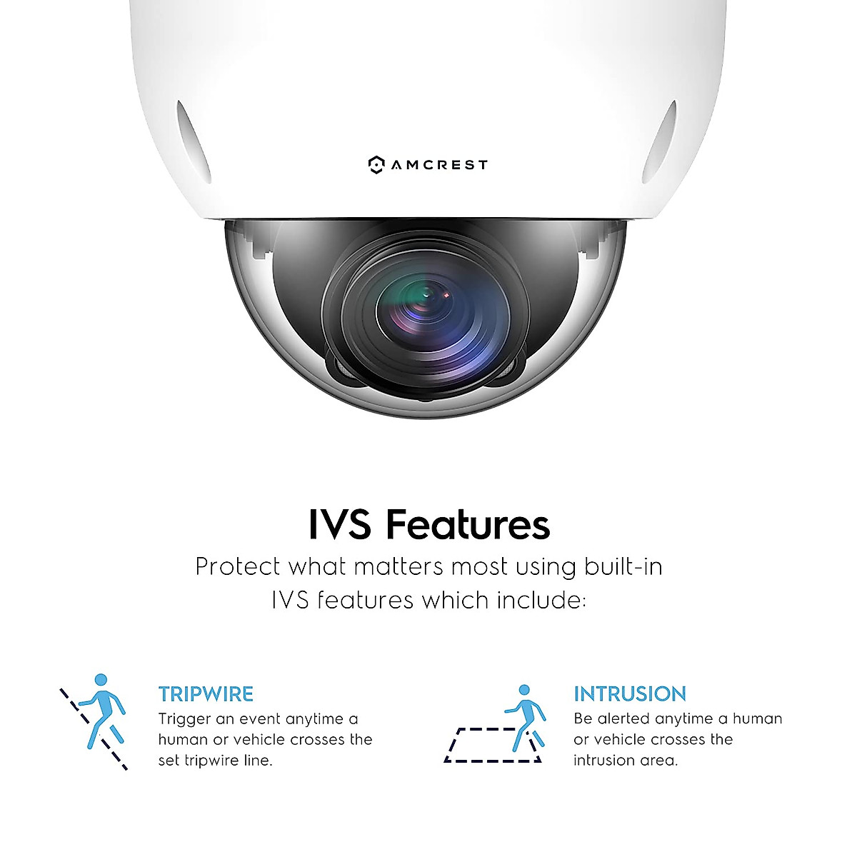 Amcrest 4K Optical Zoom IP Camera, Varifocal 8MP Outdoor POE Camera Dome, Security Camera, 2.7mm~13.5mm Lens, IP67 Weatherproof, IK10 Vandal Resistant, MicroSD Recording (IP8M-VD2793EW)