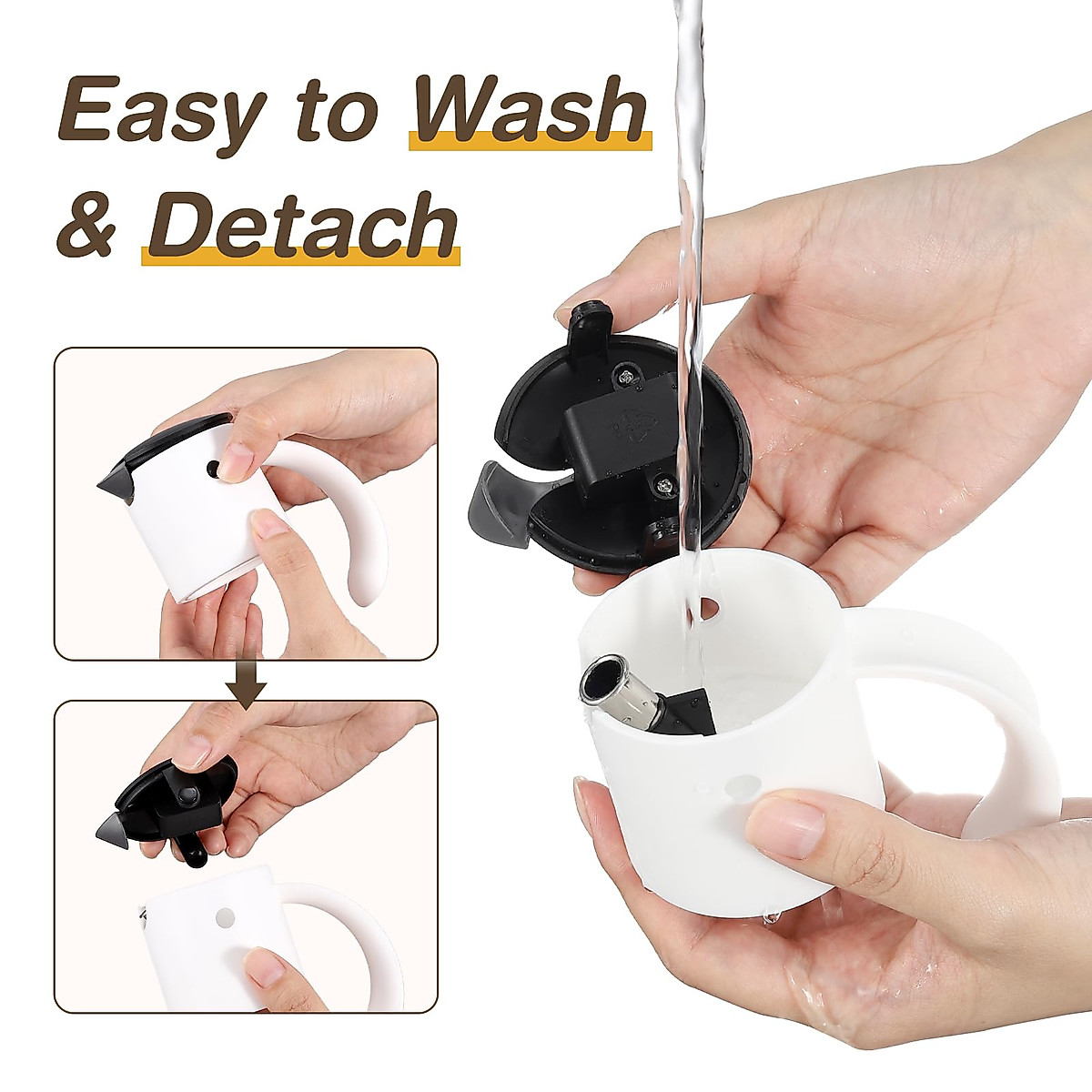 Vucchini Olive Oil Dispenser Bottle for Kitchen Cooking - Auto Flip Vinegar Dispenser Container- Leakproof Glass Cruet with Non-Drip Spout Dispenser (white and yellow)