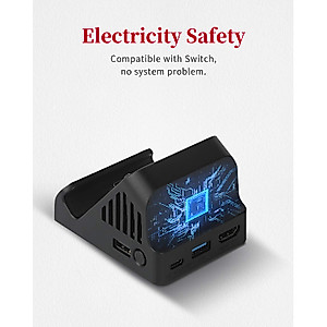 TXLBTTL Switch Dock, TV Projection Charging Dock for Switch, Cooling Fan Compact 4K HDMI Adapter, Portable Switch Charging Stand, Switch Docking Station USB 3.0