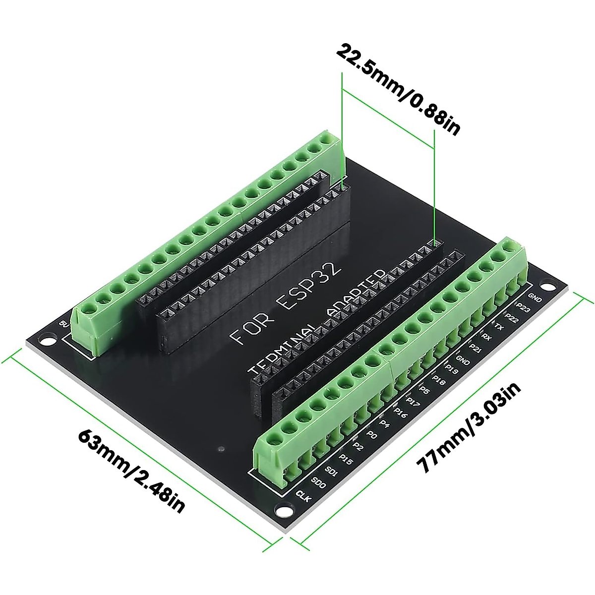 AITIAO 3Pcs ESP32 Breakout Board GPIO 1 into 2 for 38PIN Narrow Version ESP32 ESP-WROOM-32 Microcontroller Development Board