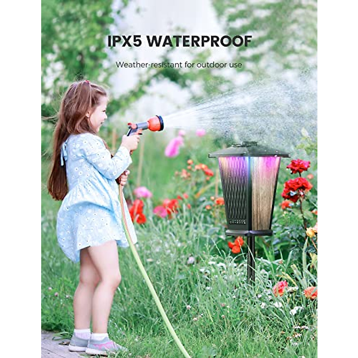 Bluetooth Speaker, 80W Outdoor Waterproof Wireless Speaker with Punchy Bass & Beat-Driven Lights Show, Multi-Sync up to 100 Speakers, Big Loud Surround Stereo Sound System for Party/Pool/Patio, 2 Pack