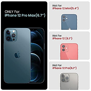 FireNova for iPhone 12 Pro Max Case, Silicone Upgraded [Camera Protecion] Phone Case with Soft Anti-Scratch Microfiber Lining, 6.7 inch, Black