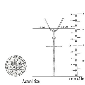 Dazzlingrock Collection Round White Diamond Cross Pendant for Women with 18 inch Silver Chain (0.09 Ctw) in 14K White Gold